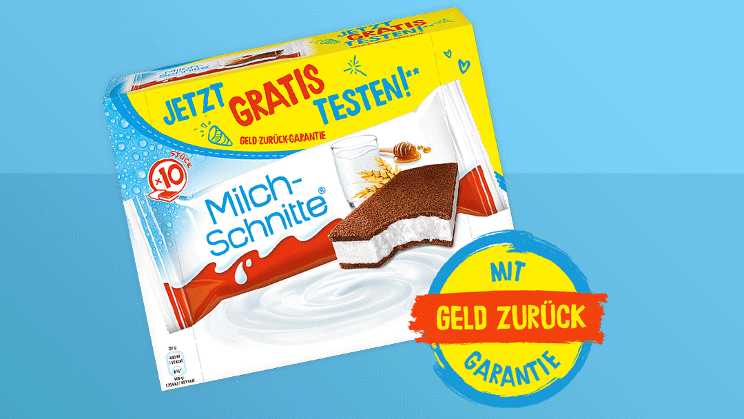Milchschnitte Gratis Testen mit Cashback-Aktion